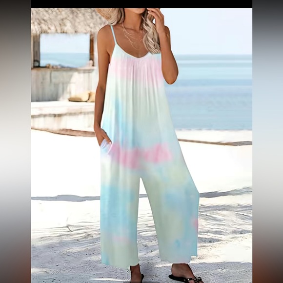 Pants & Jumpsuits | Pastel Tie Dye Romper New | Poshmark